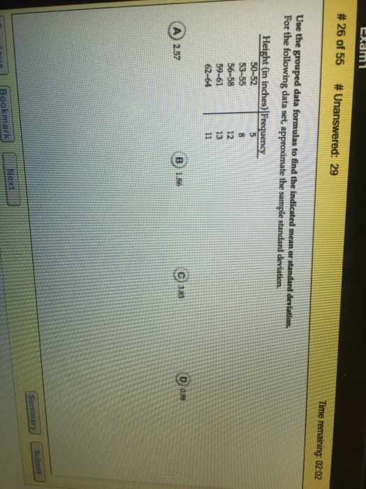 Solved Use the grouped data formulas to find the indicated | Chegg.com