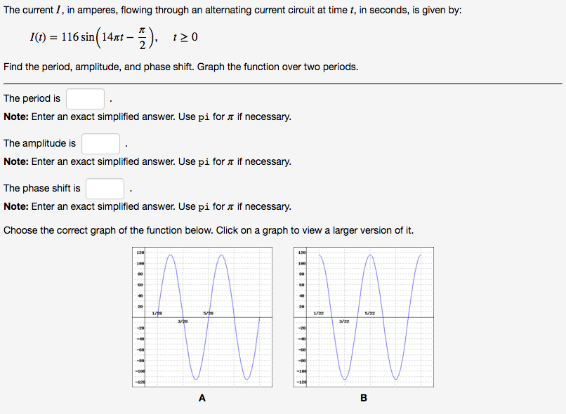 Solved Write An Equation Of A Sine Function That Has The