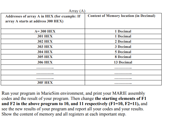 Using two important instructions of MARIE (JnS and | Chegg.com Using two important instructions of MARIE (JnS and | Chegg.com