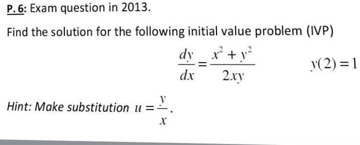Solved Find the solution for the following initial value | Chegg.com
