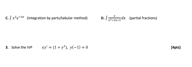 Solved integral x^2 e^-3x (integration by parts/tabular | Chegg.com
