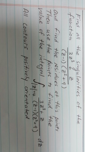 Solved Find all the singularities of the function 3z^3 + | Chegg.com