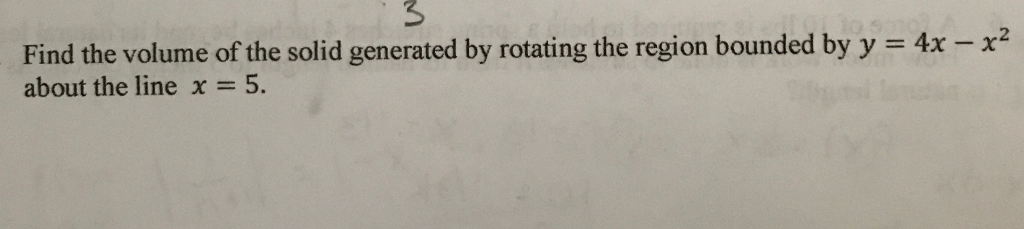 Solved Find the volume of the solid generated by rotating | Chegg.com