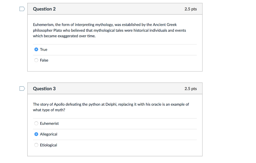 Solved Euhemerism, the form of interpreting mythology, was | Chegg.com