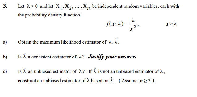 Solved the probability density function a) b) c) Obtain the | Chegg.com
