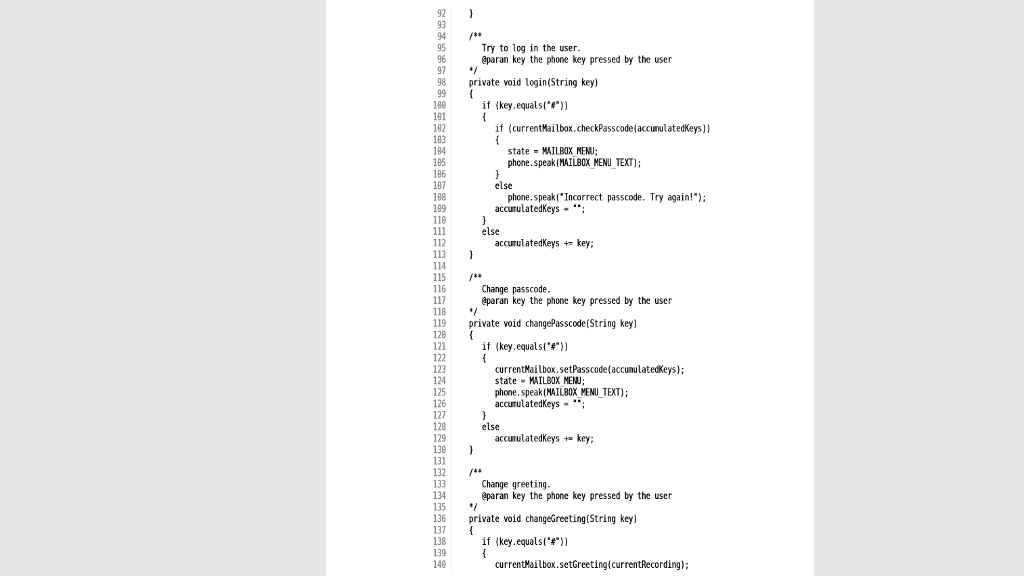 ch02/mail/Message.java 2 A message left by the caller | Chegg.com
