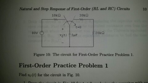 Solved Natural and Step Response of First-Order (RL and RC) | Chegg.com