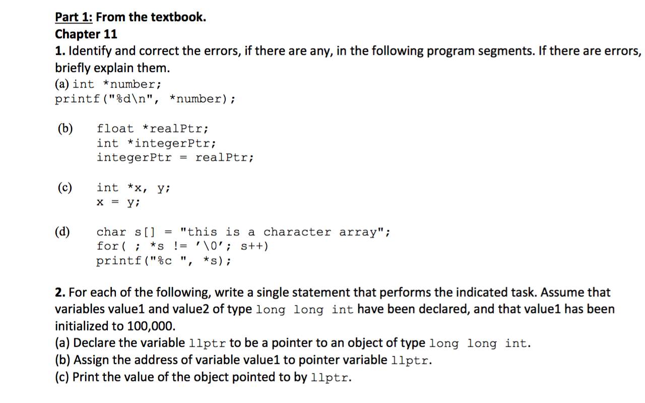 Identify and correct the errors, if there are any, in | Chegg.com