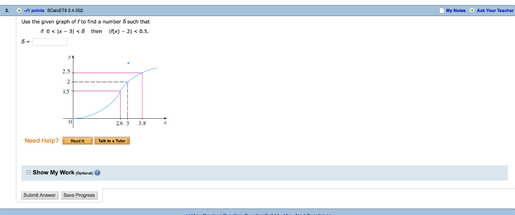 Solved Use the given graph of f to find a number delta such | Chegg.com