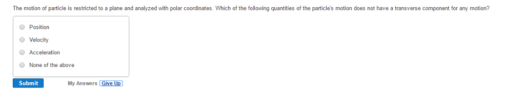 Solved The motion of particle is restricted to a plane and | Chegg.com