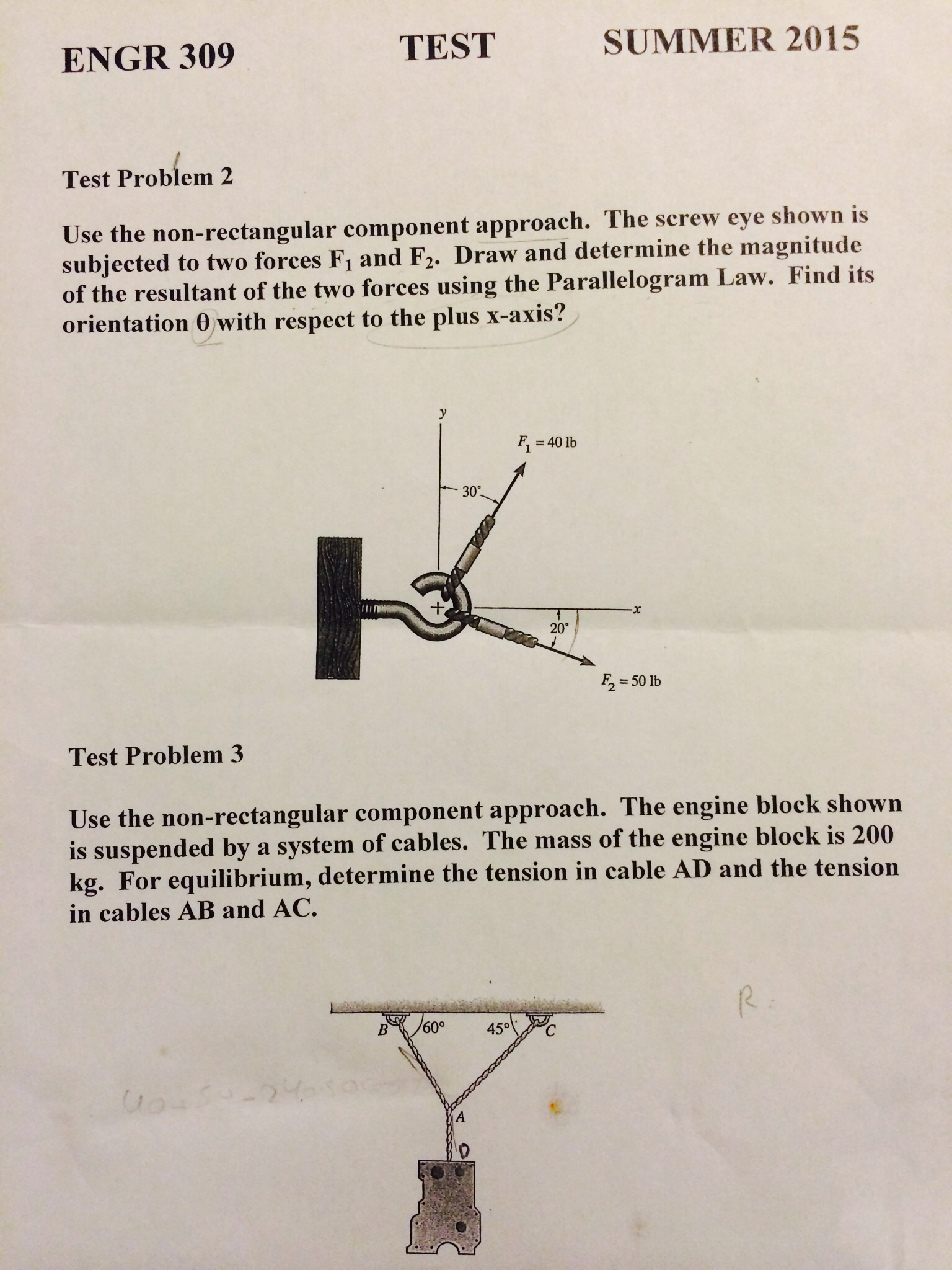 Solved Use the non-rectangular component approach. The screw | Chegg.com