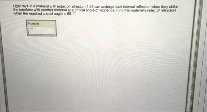 Solved Light rays in a material with index of refraction | Chegg.com