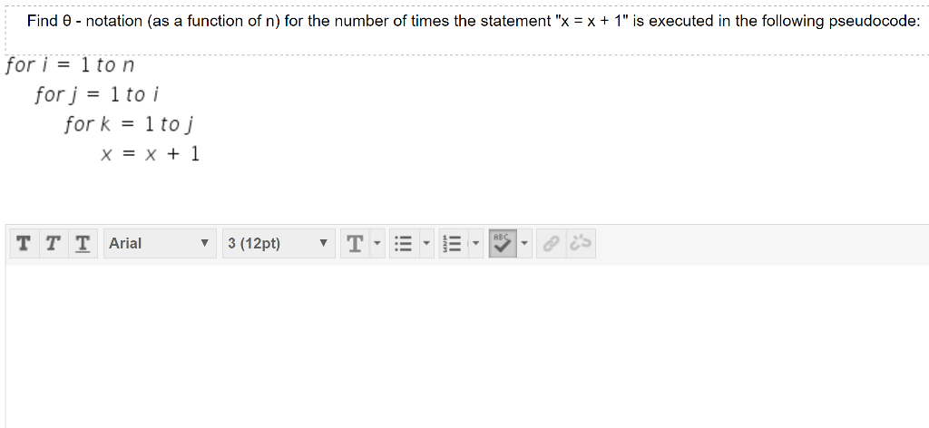Solved Find theta - notation (as a function of n) for the | Chegg.com