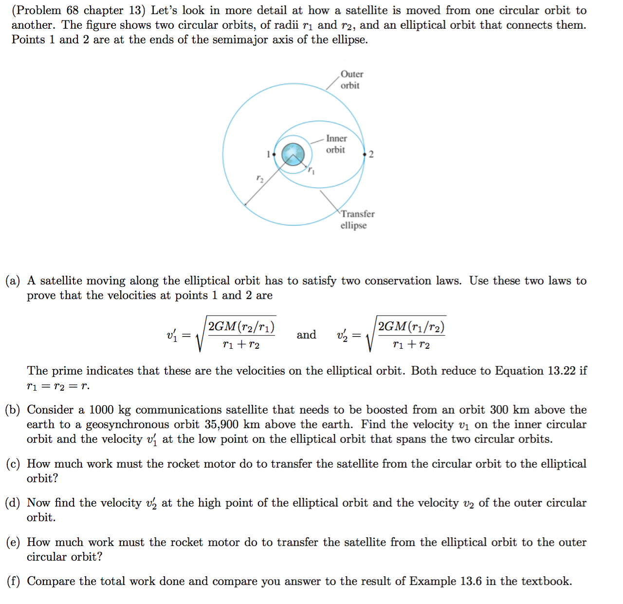 Let's look in more detail at how a satellite is moved | Chegg.com