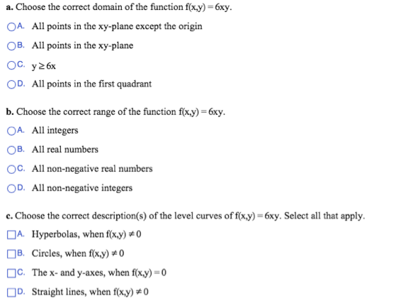 Solved Given the function f(x,y)=6xy, answer the following | Chegg.com