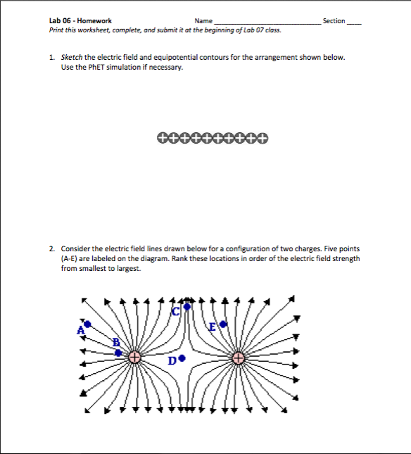 Solved Sketch the electric field and equipotential contours | Chegg.com