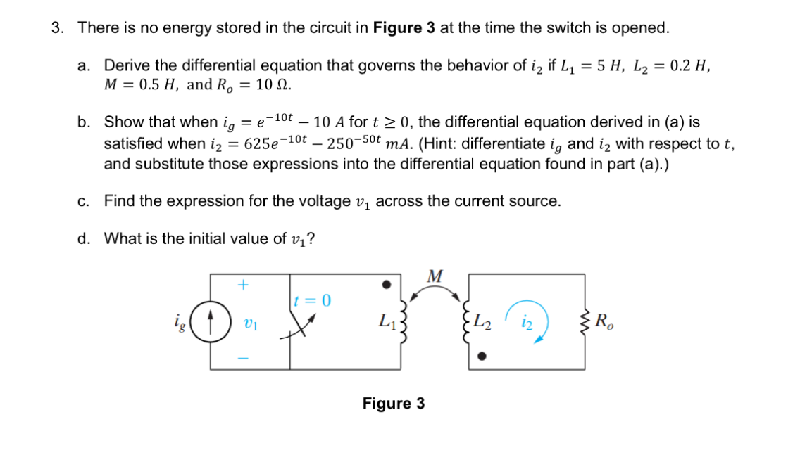 Solved There is no energy stored in the circuit in Figure 3 | Chegg.com