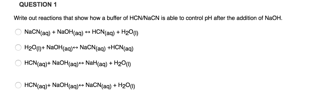 Solved Write out reactions that show how a buffer of | Chegg.com