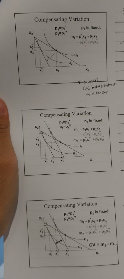 Solved Compensating Variation p1=p, Pz is fixed. X2 삐 aneopy | Chegg.com