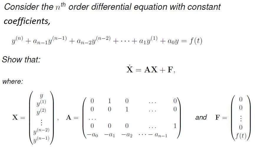 Solved Consider the n^th order differential equation with | Chegg.com