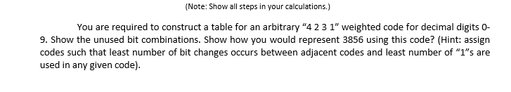 Solved You are required to construct a table for an | Chegg.com