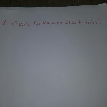 Solved Generite the Mada urin series fr Coshx | Chegg.com