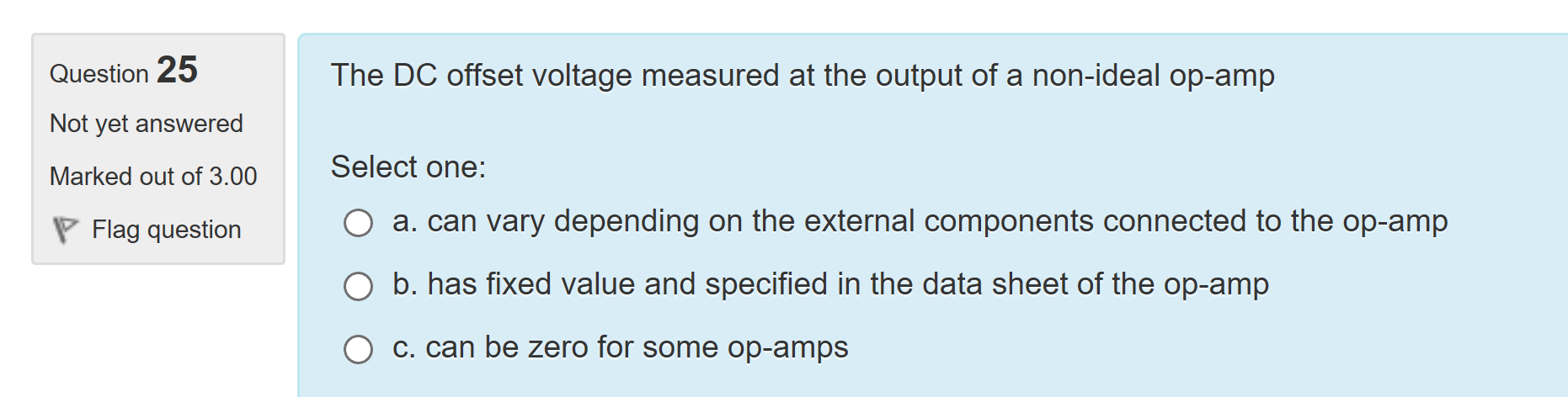 Solved Is the output offset voltage of op amp specified in | Chegg.com