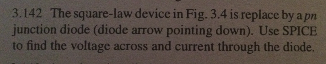 Solved 3.142 The square-law device in Fig. 3.4 is replace by | Chegg.com
