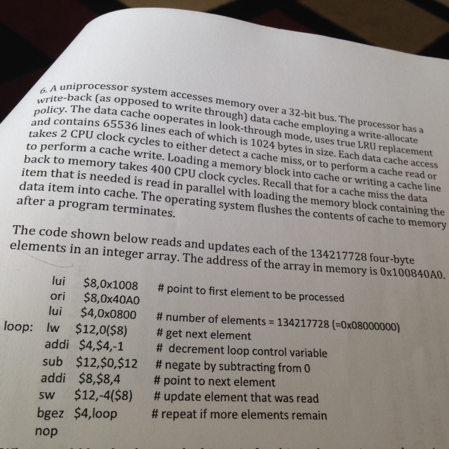 Solved A uniprocessor system accesses memory over a 32-bit | Chegg.com