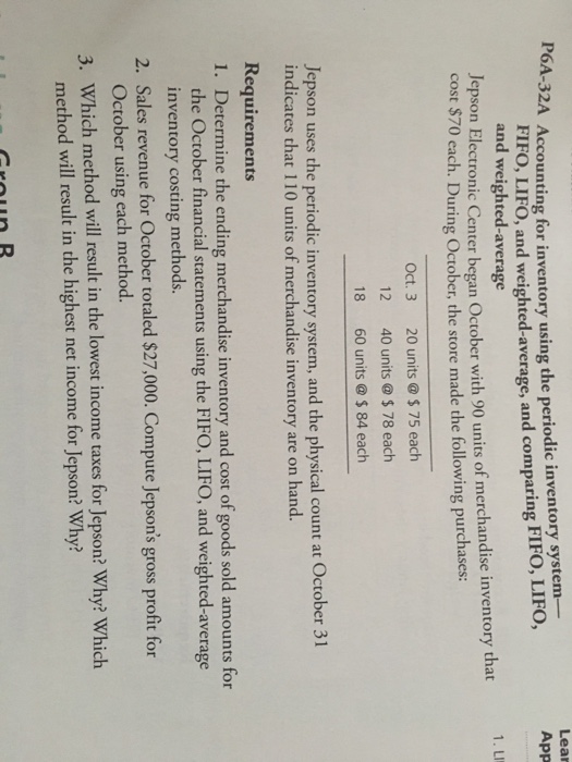 Solved Use the following information to answer Exercises | Chegg.com