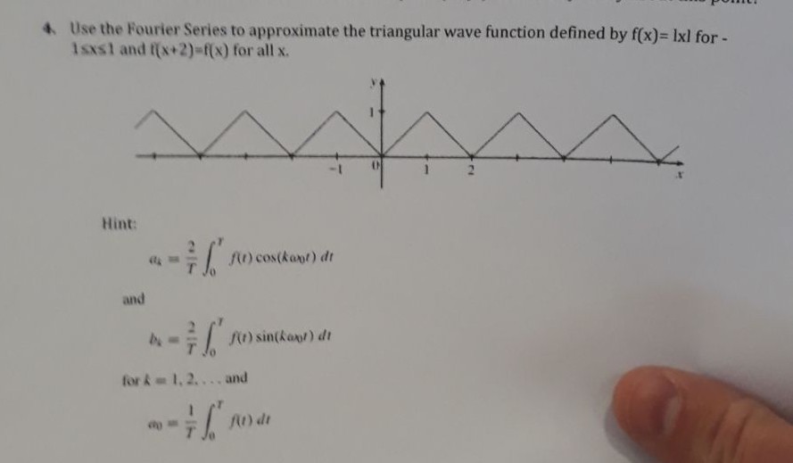Solved 4 Use the Fourier Series to approximate the | Chegg.com