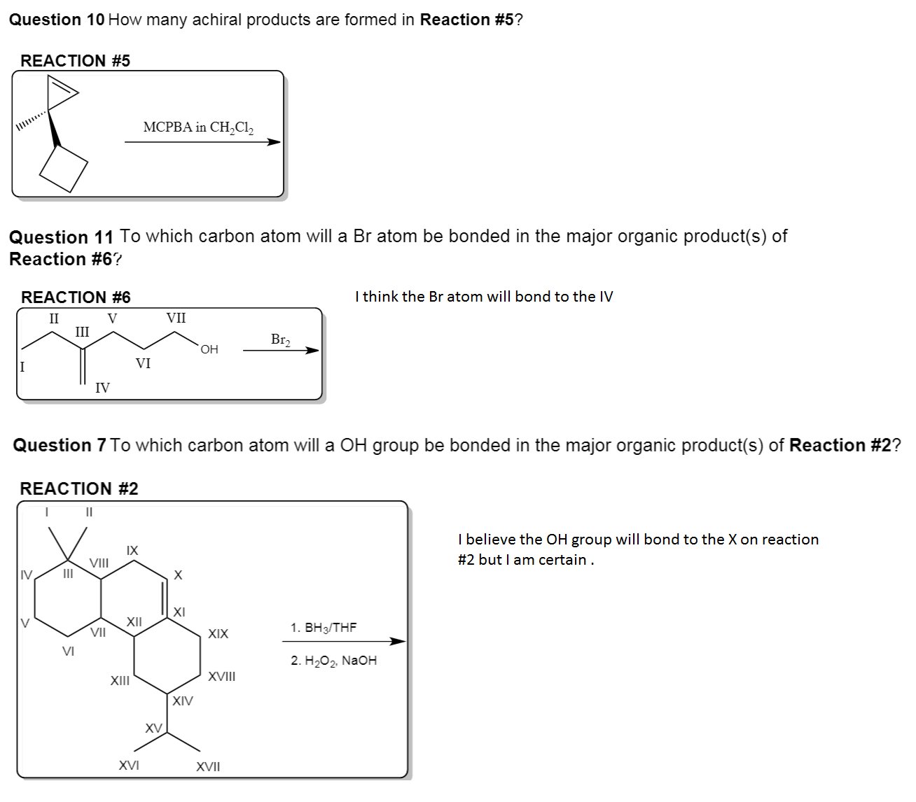 Solved How many achiral products are formed in Reaction #5? | Chegg.com