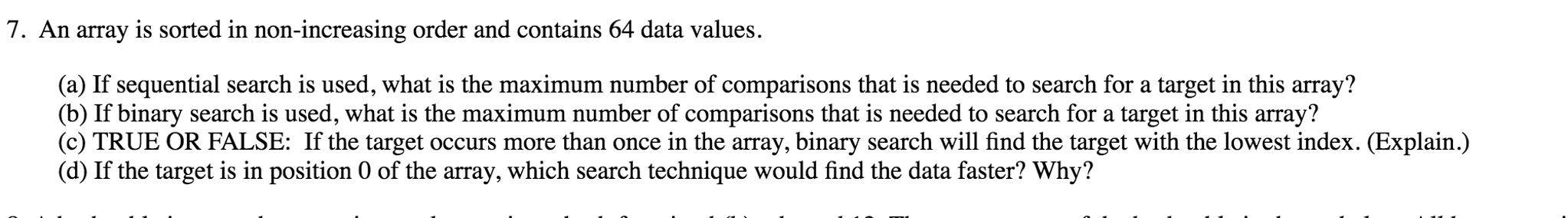 Solved An Array Is Sorted In Non Increasing Order And
