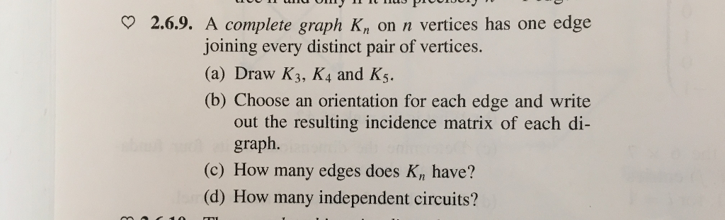 Solved A complete graph K_n on n vertices has one edge | Chegg.com