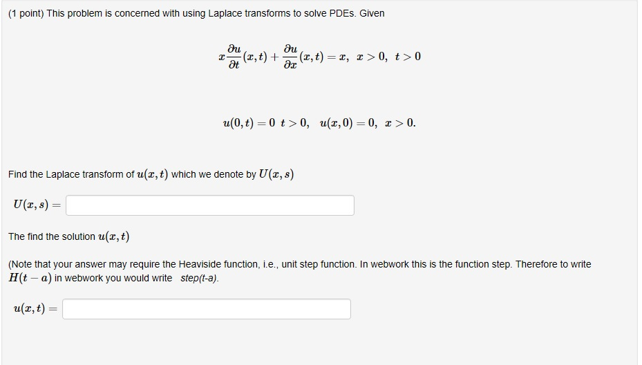 Solved (1 point) This problem is concerned with using | Chegg.com