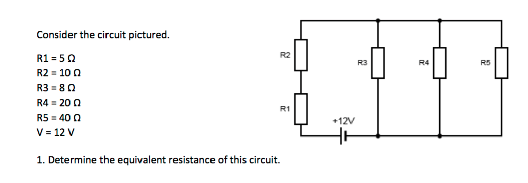 Solved Consider the circuit pictured. R1 = 5 Ω R2 = 10 Ω R3 | Chegg.com