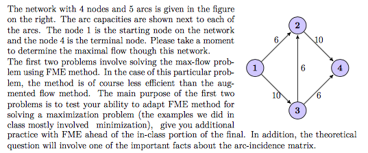 Solved Problem 3. Use FME method to find the maximal flow | Chegg.com
