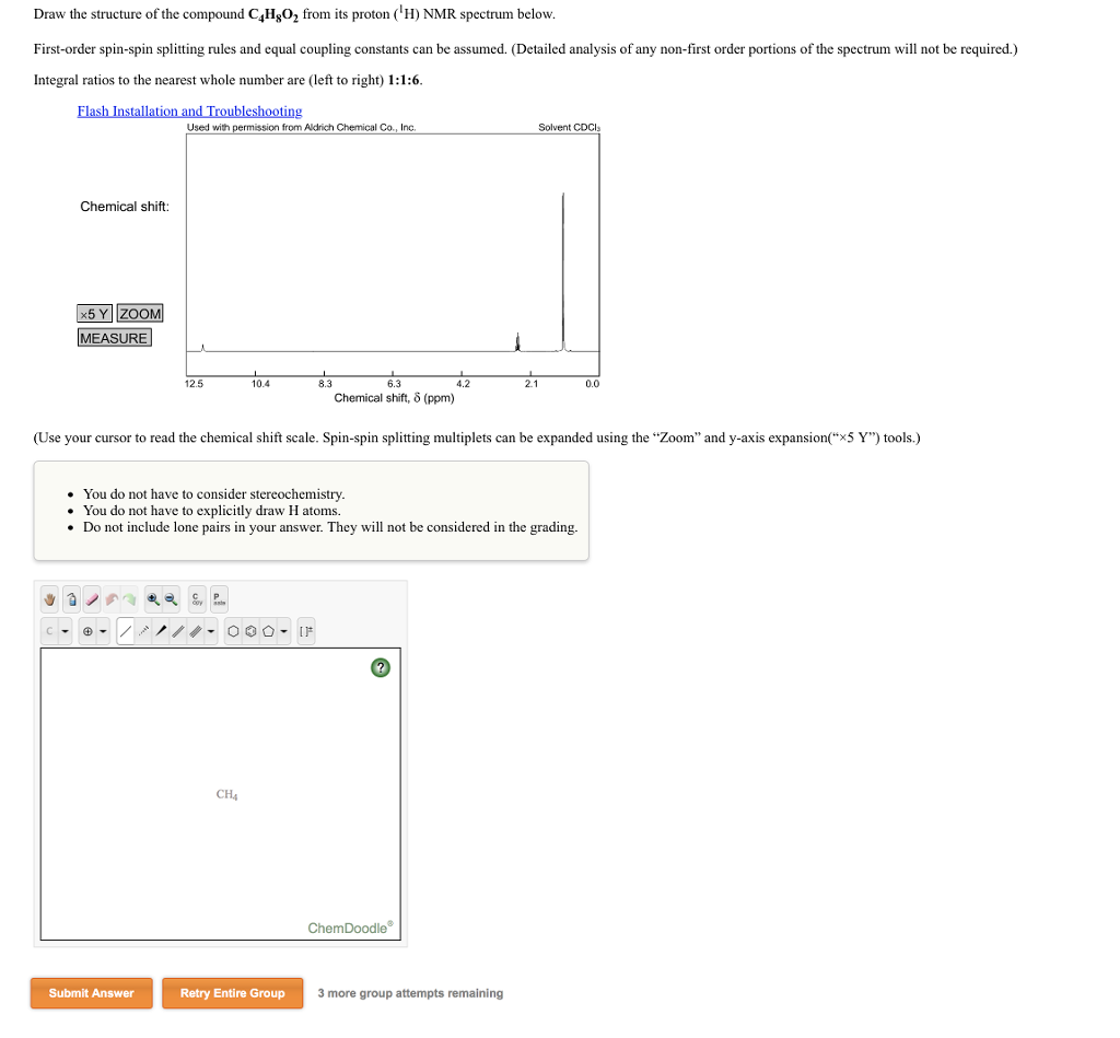 Solved Draw the structure of the compound C4H,02 from its | Chegg.com