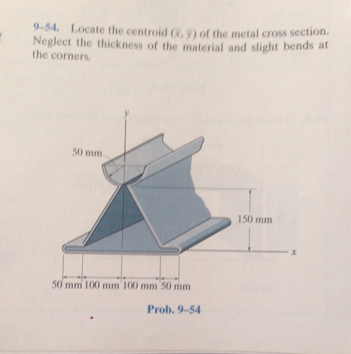 Solved Locate the centroid (x, y) of the metal cross | Chegg.com