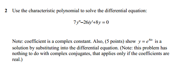 Solved Use the characteristic polynomial to solve the | Chegg.com