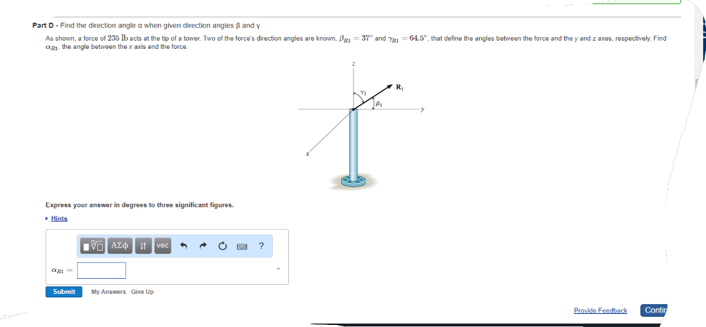 Solved Find the direction angle a when given direction | Chegg.com