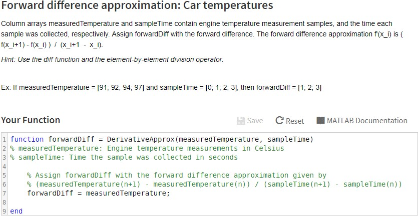 Solved Forward difference approximation: Car temperatures | Chegg.com
