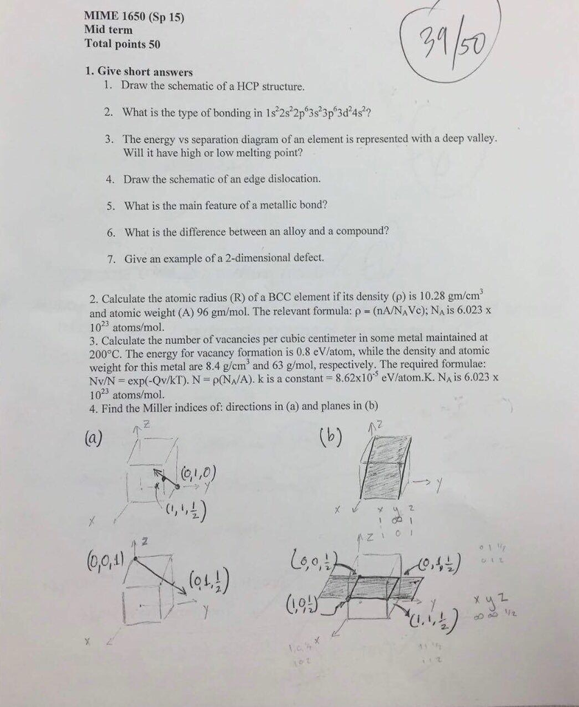 Solved Draw the schematic of a HCP structure. What is the | Chegg.com