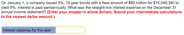 Solved On January 1, a company issued 5%, 10-year bonds with | Chegg.com
