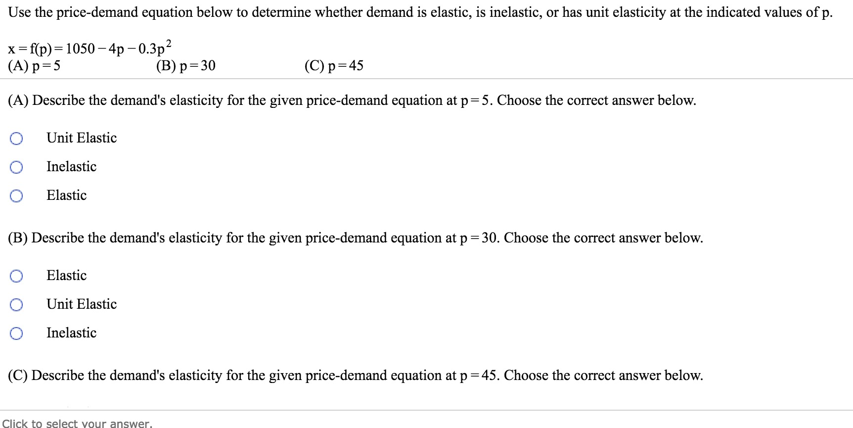 Use the price-demand equation below to determine | Chegg.com