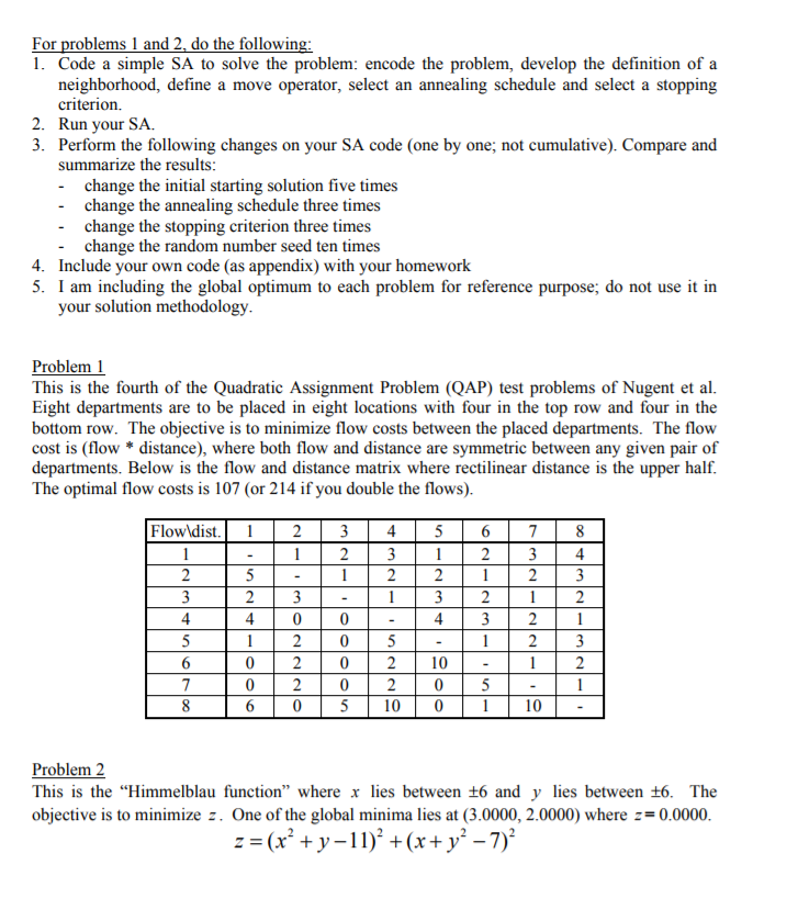 Solved For problems 1 and 2, do the followin 1. Code a | Chegg.com