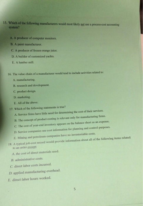 For each question below, select the best answer and | Chegg.com