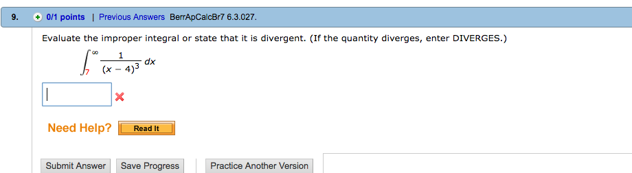 Solved Evaluate The Improper Integral Or State That It Is Chegg