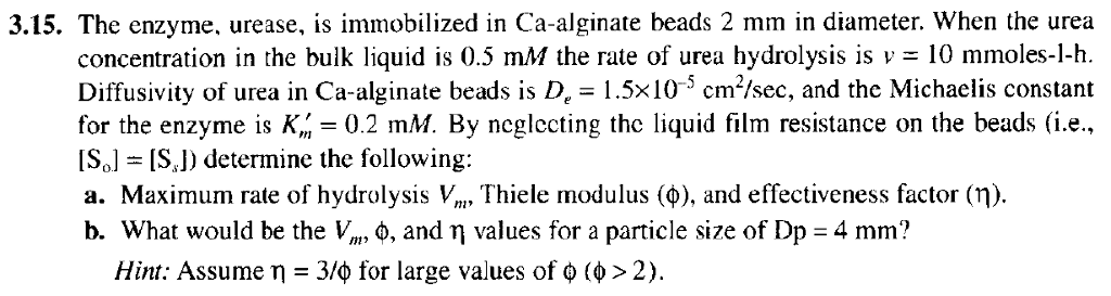 Solved The enzyme urease is immobilized in Ca-alginate beads | Chegg.com