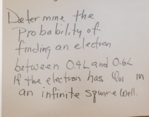 Solved Determine the probability of finding an electron | Chegg.com
